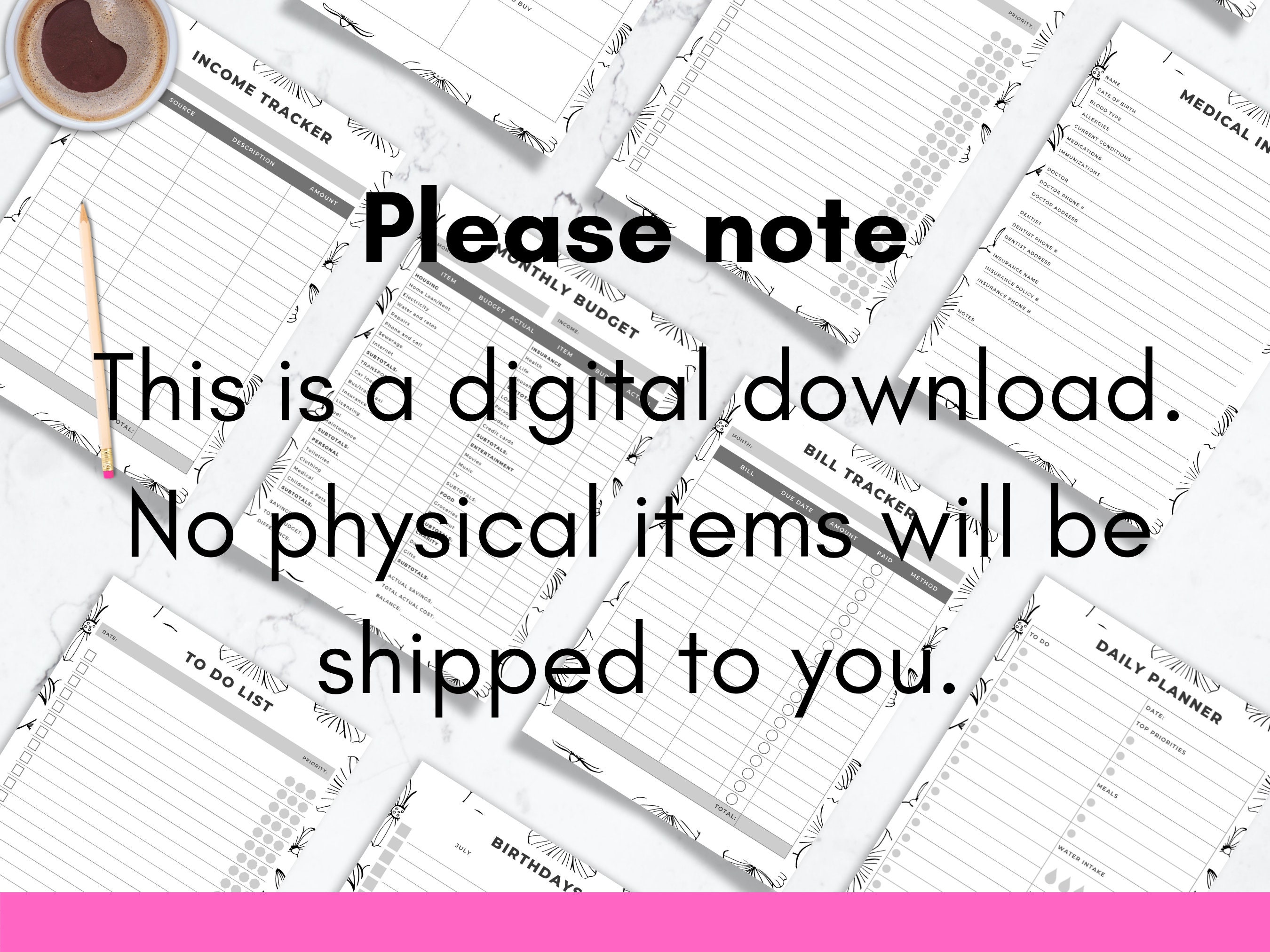 Life Planner Planner Printable Weekly Planner 2022 Downloadable Planner ...