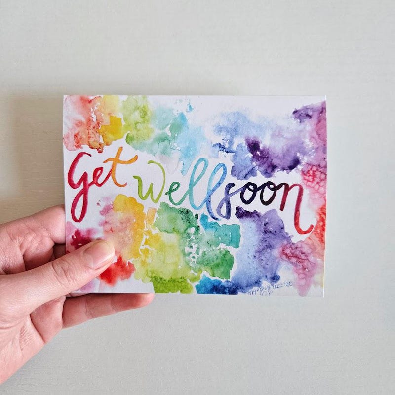 Get Well Card Calligraphy - Etsy