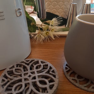 Hampton Style Grey Felt Laser Cut Coasters - Etsy Canada
