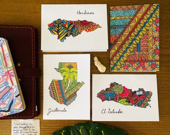 Hand Drawn Note Cards - Etsy