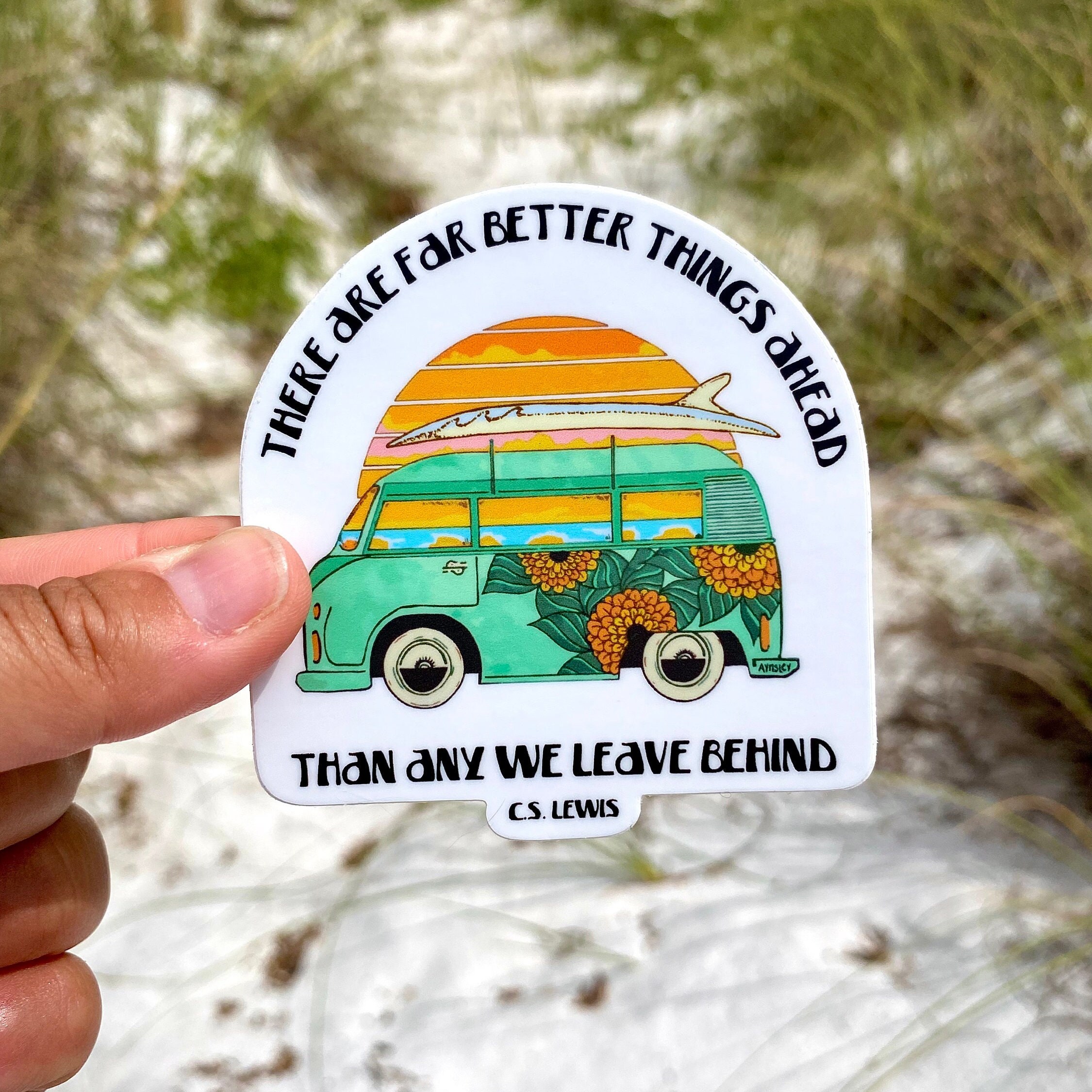 Beach Van Sticker | Quote Sticker | Decal | Hand Drawn Design | Van ...