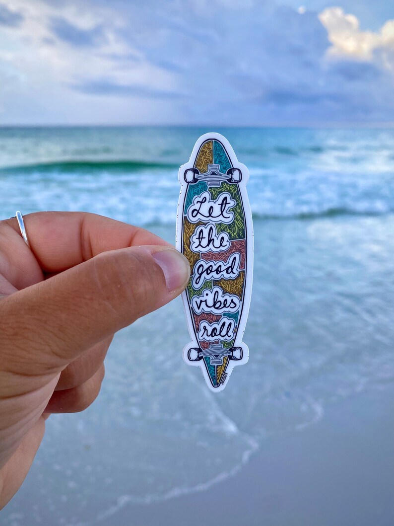 Longboard Sticker (sm.) | Vinyl Sticker | Weatherproof Sticker ...