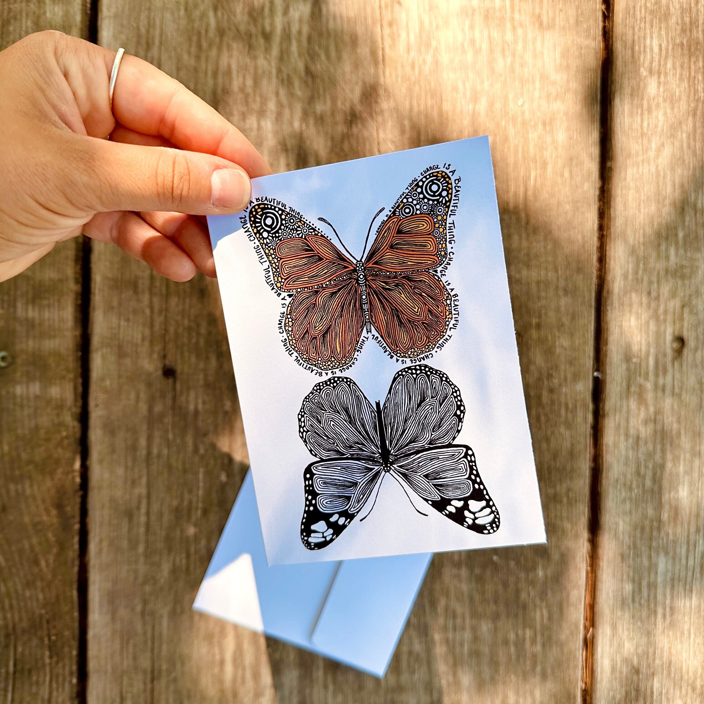 Butterfly Note Card Butterfly Card Any Occasion Card Blank Card ...