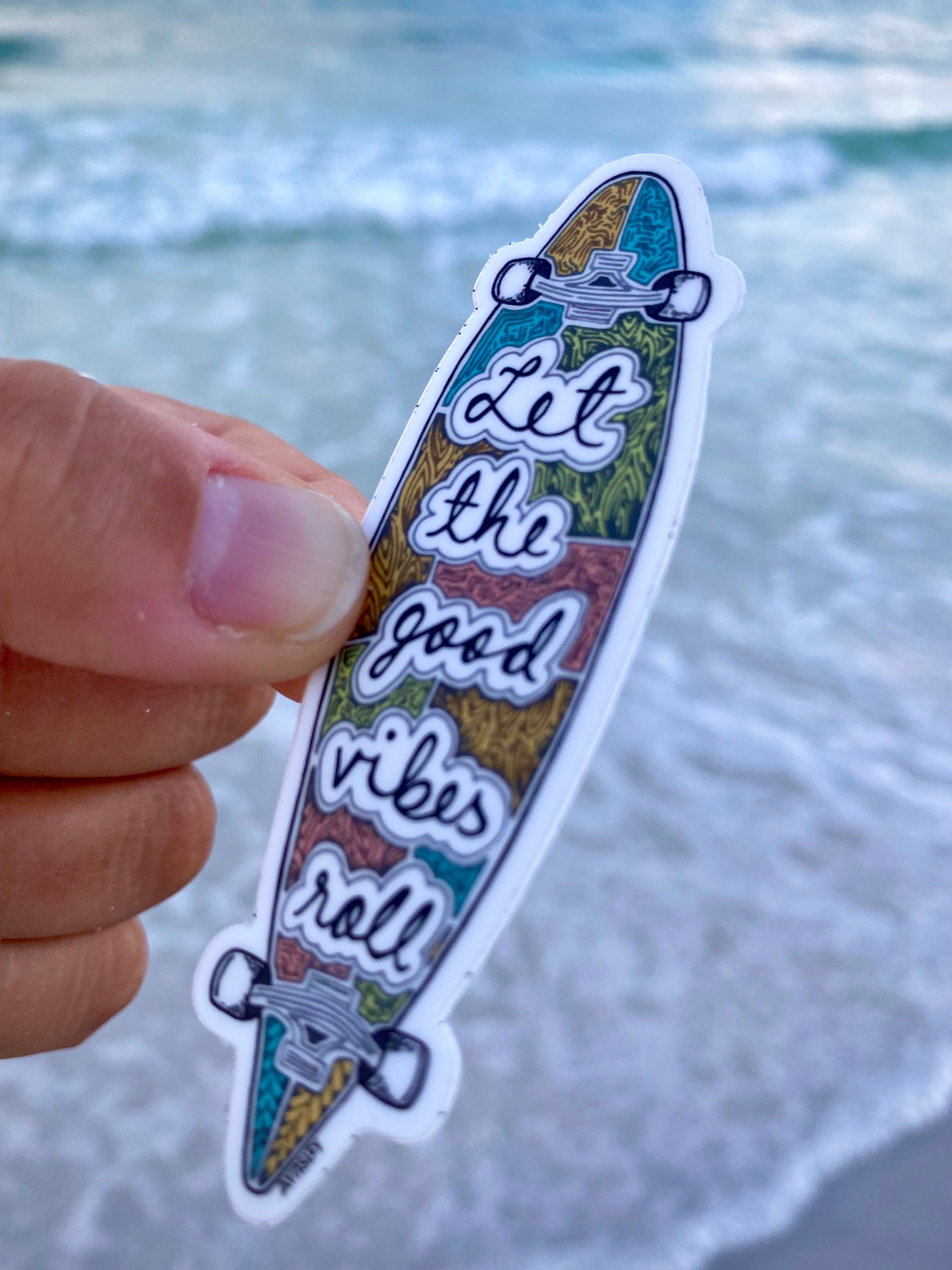 Longboard Sticker (sm.) | Vinyl Sticker | Weatherproof Sticker ...
