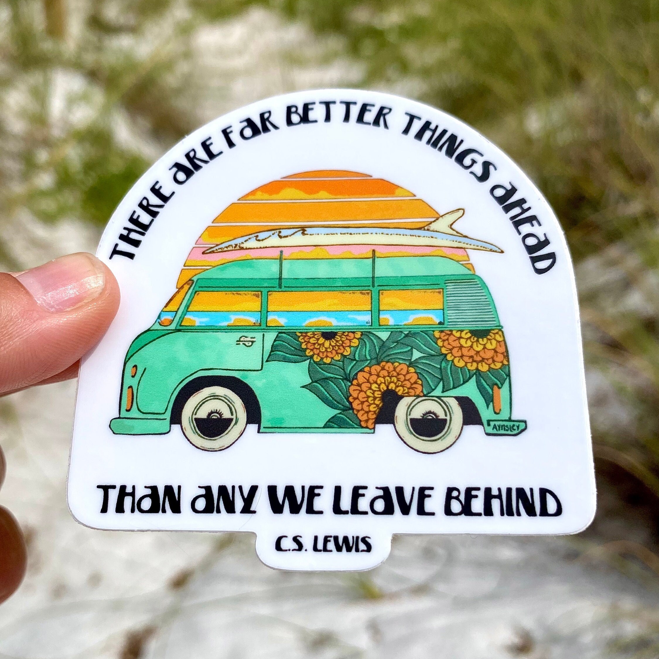 Beach Van Sticker | Quote Sticker | Decal | Hand Drawn Design | Van ...