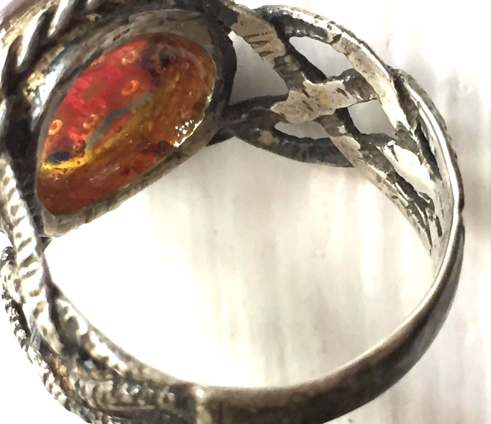 Caithness Millefiori Glass Sterling Silver Ring 1970s Scotland Signed ...