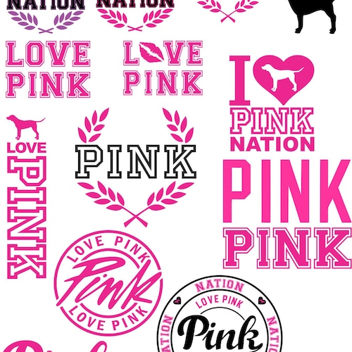 Pink Logos Svg and Pdf - Etsy