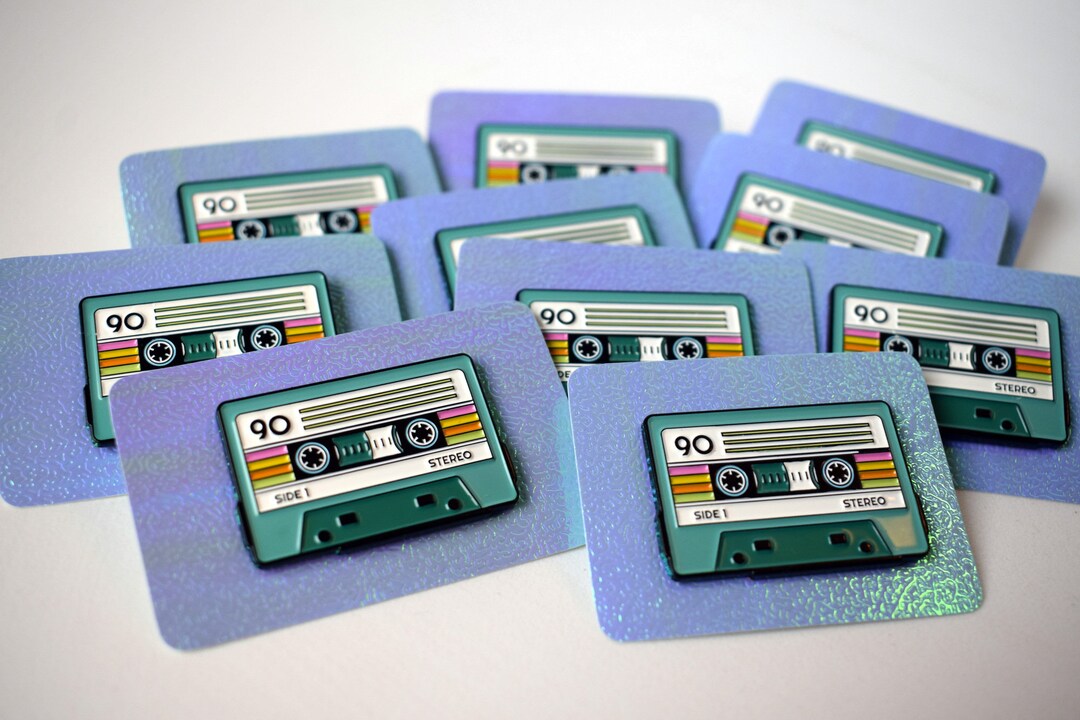 90s Cassette Tape Enamel Pin - Lapel Pin - Hat Pin - 80s Nostalgia Pin ...