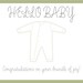 Hello Baby- Baby Shower Printable Card- UNLIMITED PRINTABLE DOWNLOAD - Etsy