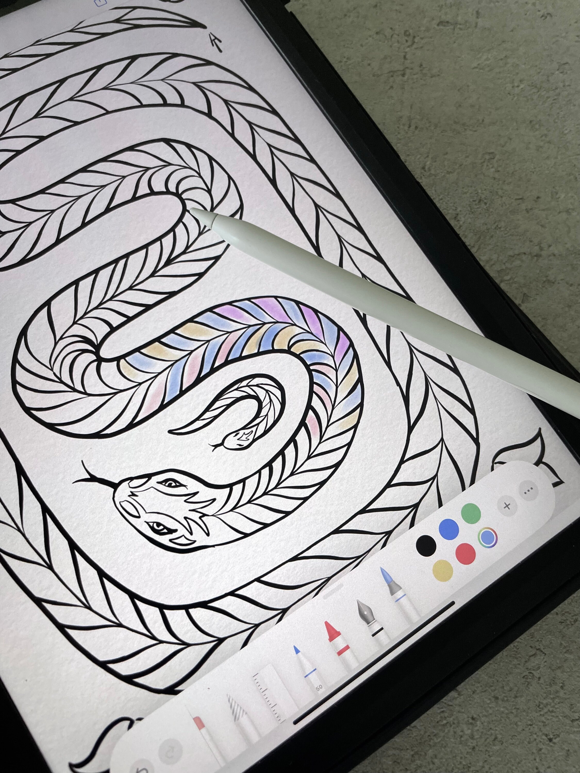 Snake Themed Coloring Sheets for Iphone, iPad - Etsy