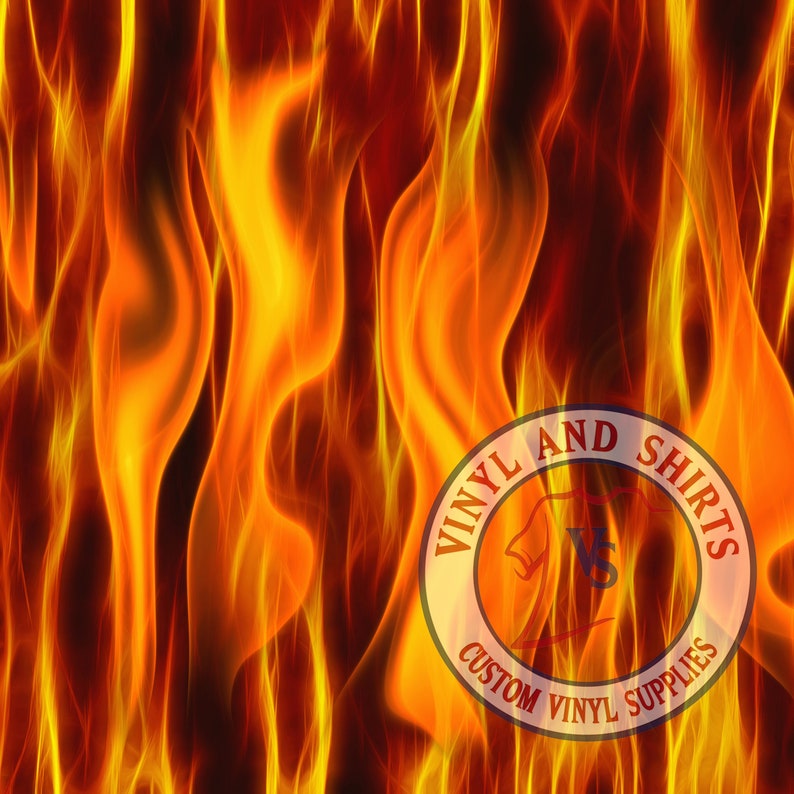 Fire Flames Patterned Vinyl / Printed 651 Vinyl / Printed - Etsy