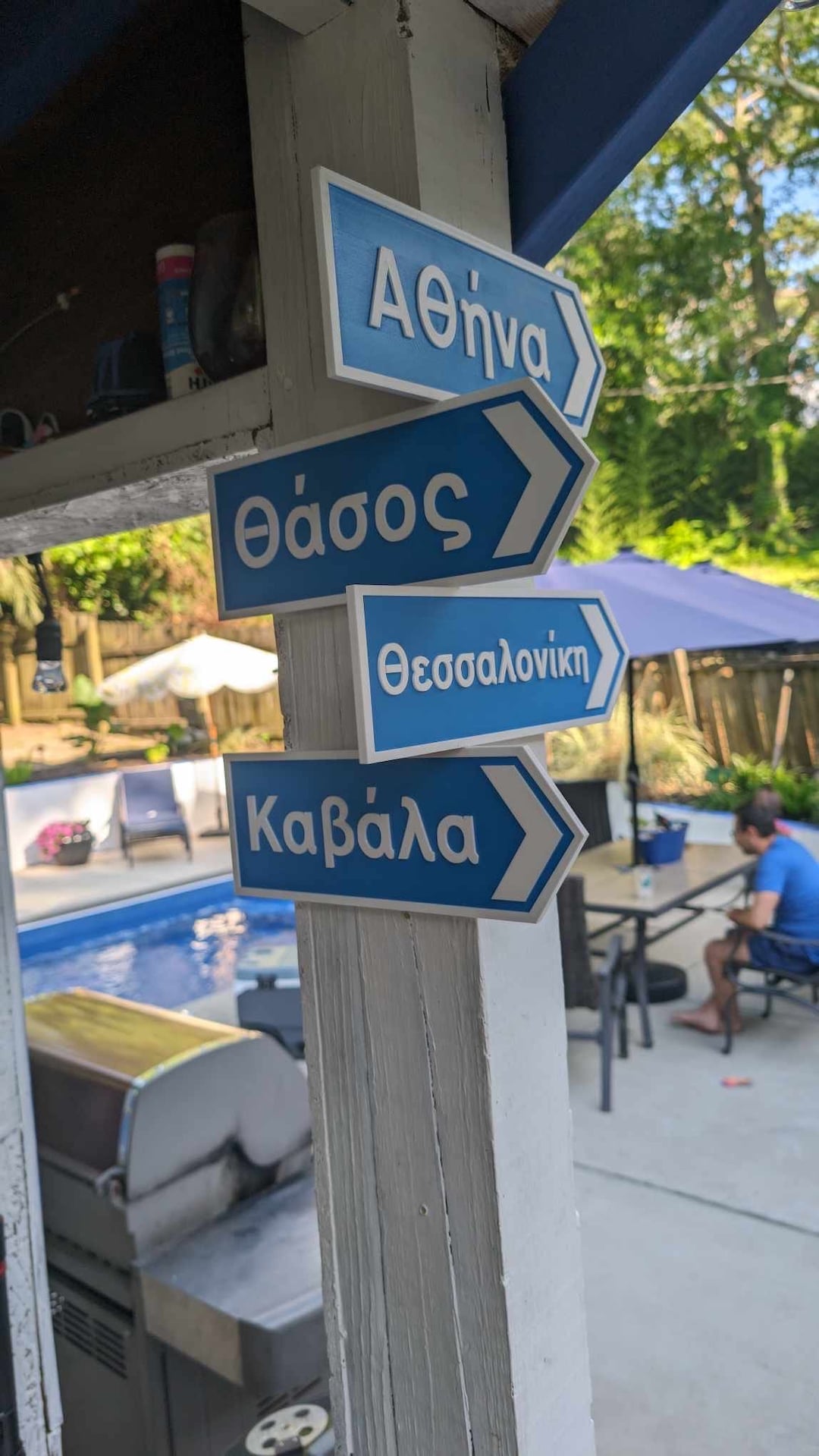 Custom Greek Island Village City Road Street Sign Wall Home Office ...