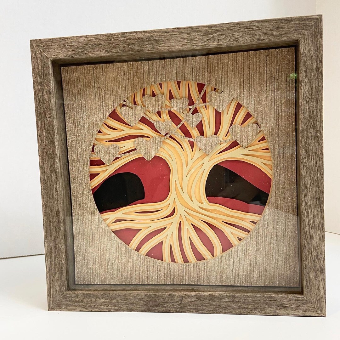 3D Layered Tree Shadowbox - Etsy