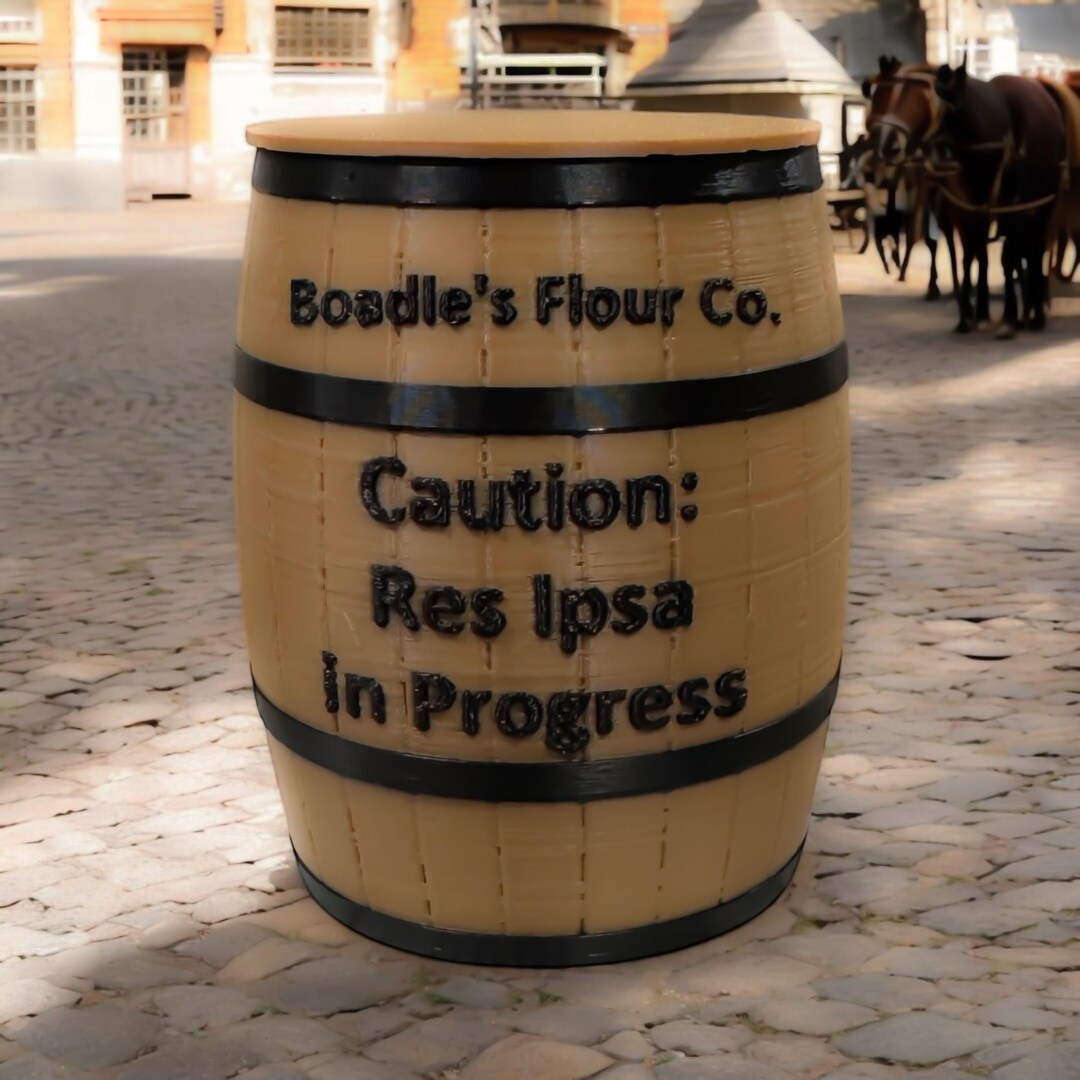 Boadle Flour Barrel 3" - Res Ipsa - Law Student / Attorney / Lawyer Gift / Desk Accent - Etsy