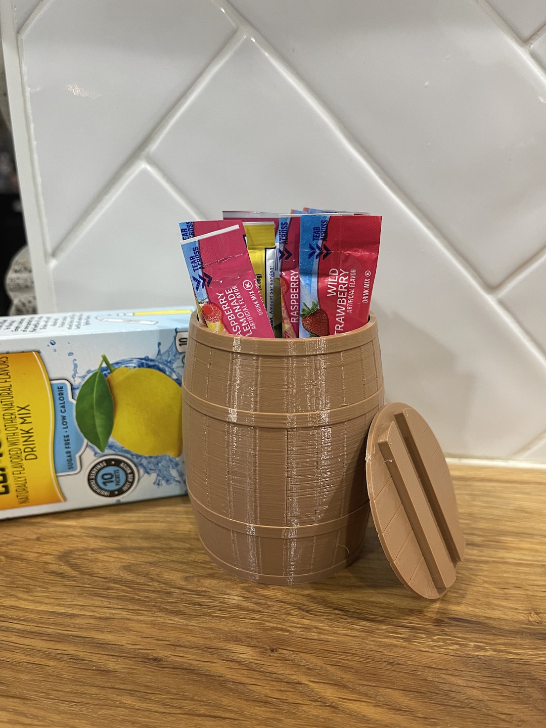 A 3" Tall 3D Printed Barrel With Lid. Not Suitable for Going Over ...