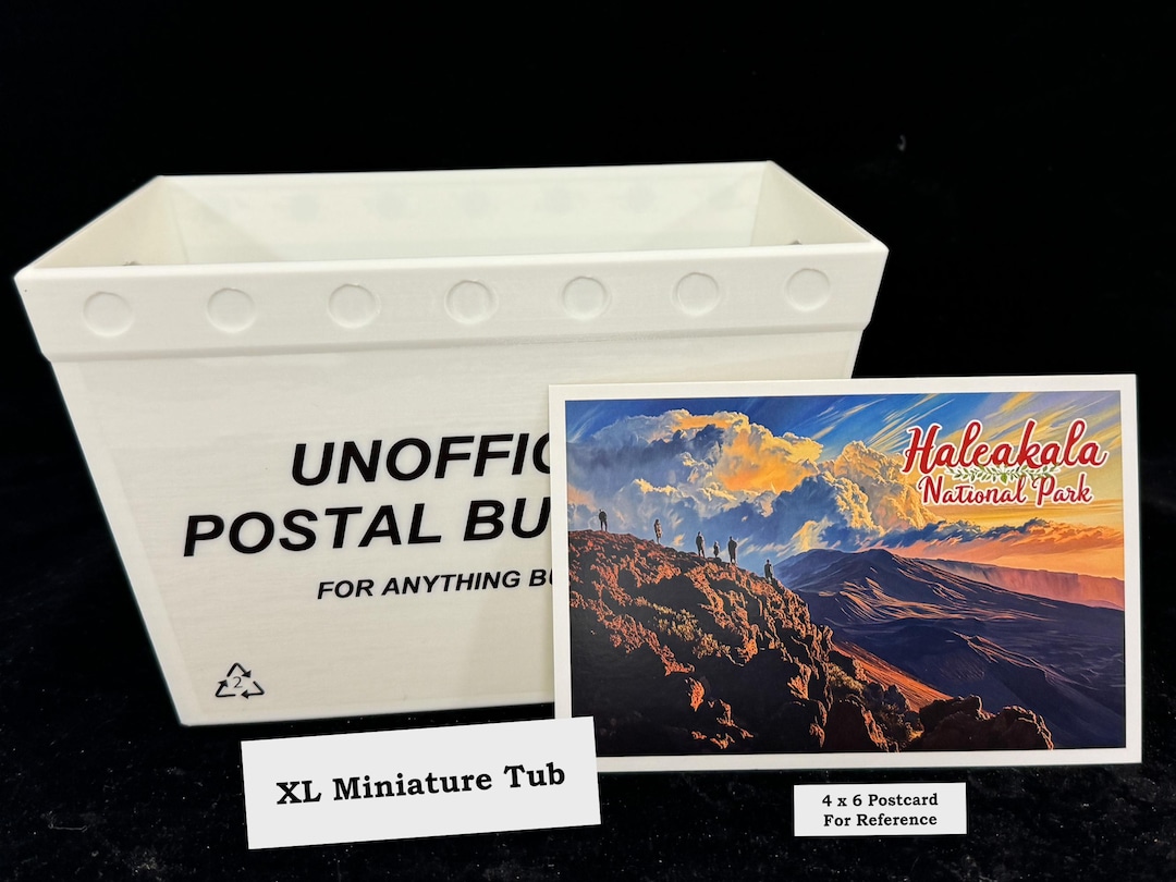 XL Miniature Postal Tub - Our Largest Version With Label! - Etsy