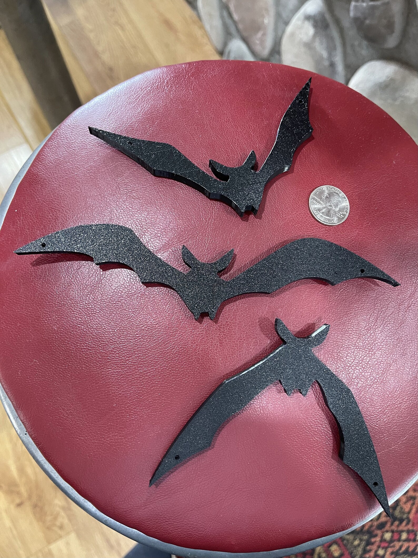 Bat Silhouettes Set of Three Wall Hangings 3D Printed - Etsy