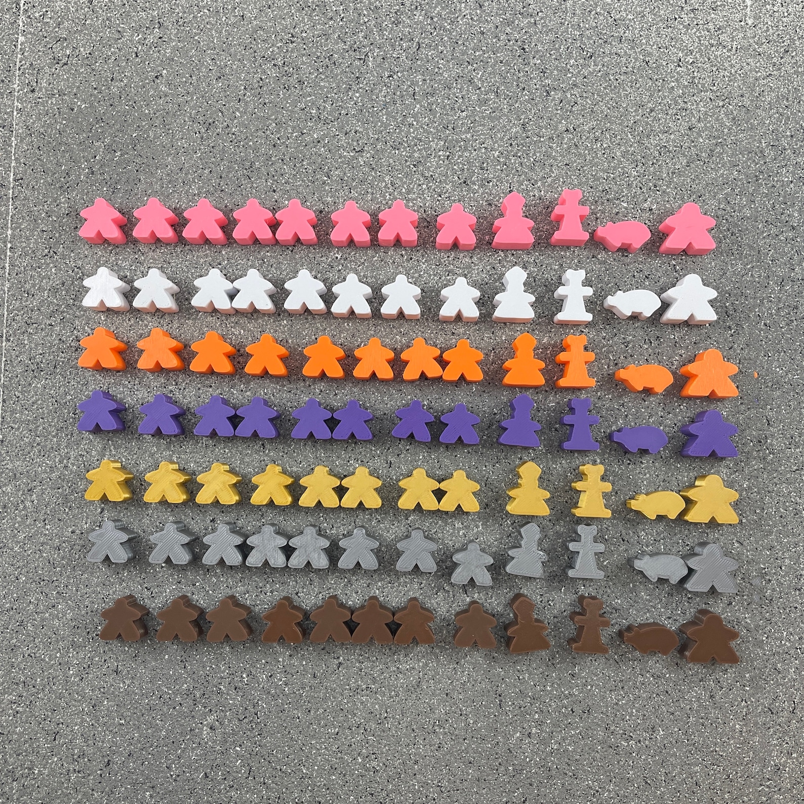 12 pc Carcassonne Meeple Set 8 regular meeples 4 expansion | Etsy