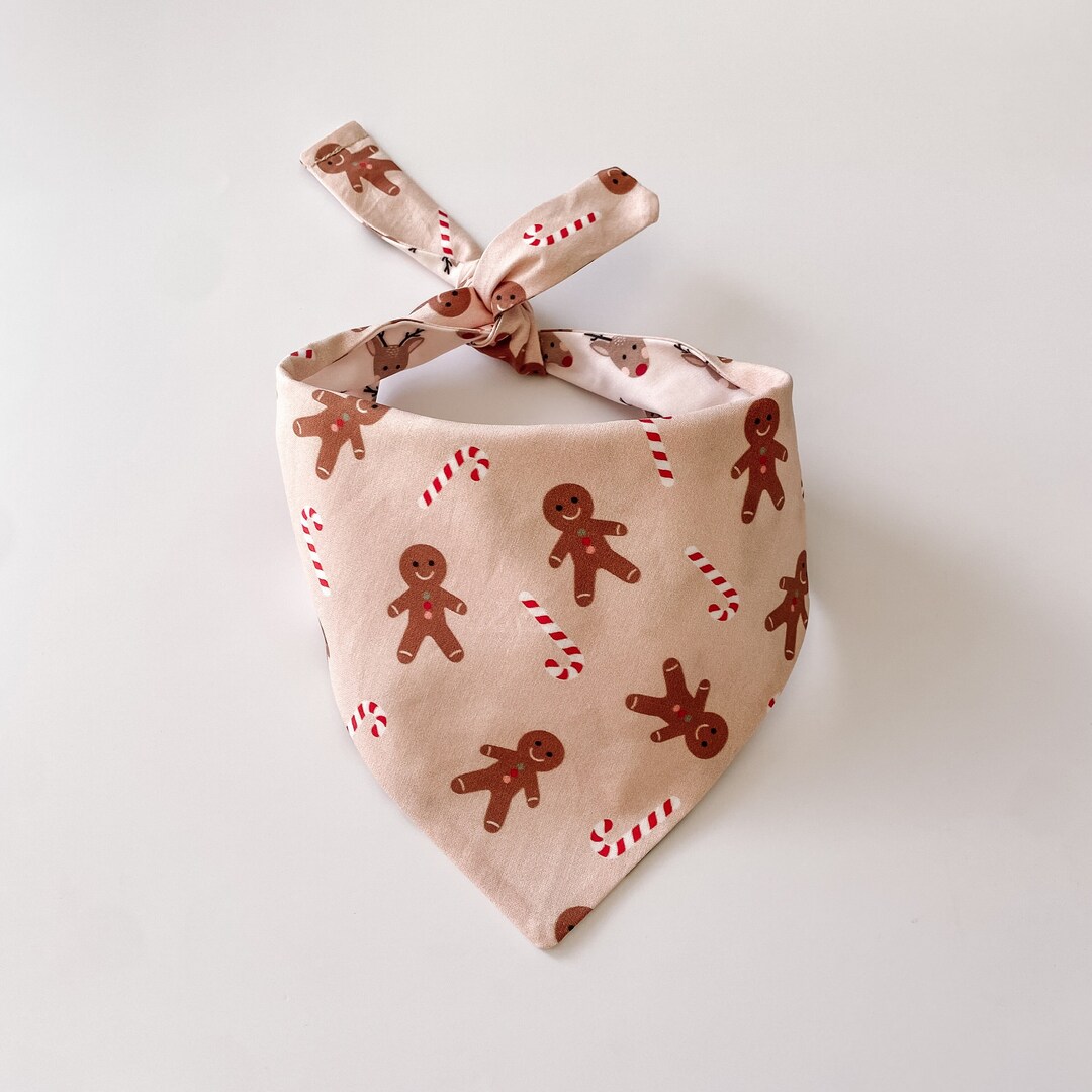 Gingerbread Man & Rudolph Reindeer Christmas Dog Bandana - Etsy