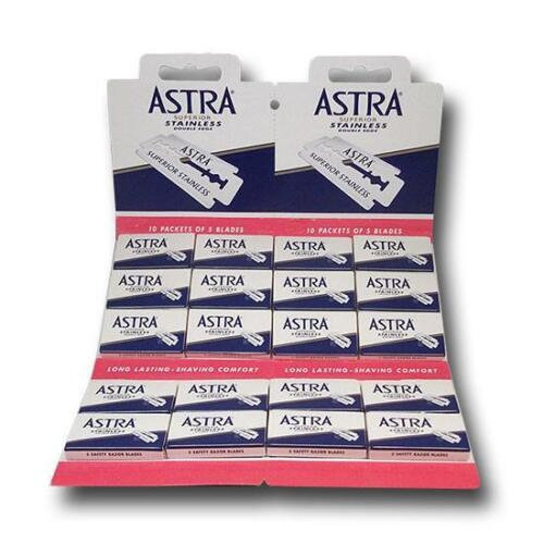 100 Astra Superior Stainless Double Edge Razor Blades - Etsy