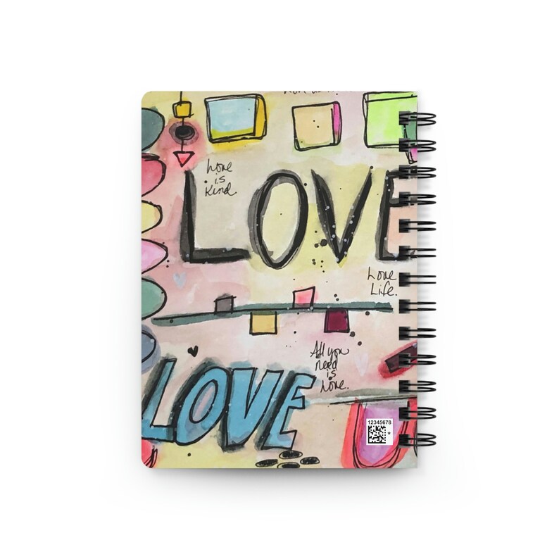 Love Love Love Spiral Bound Journal - Etsy