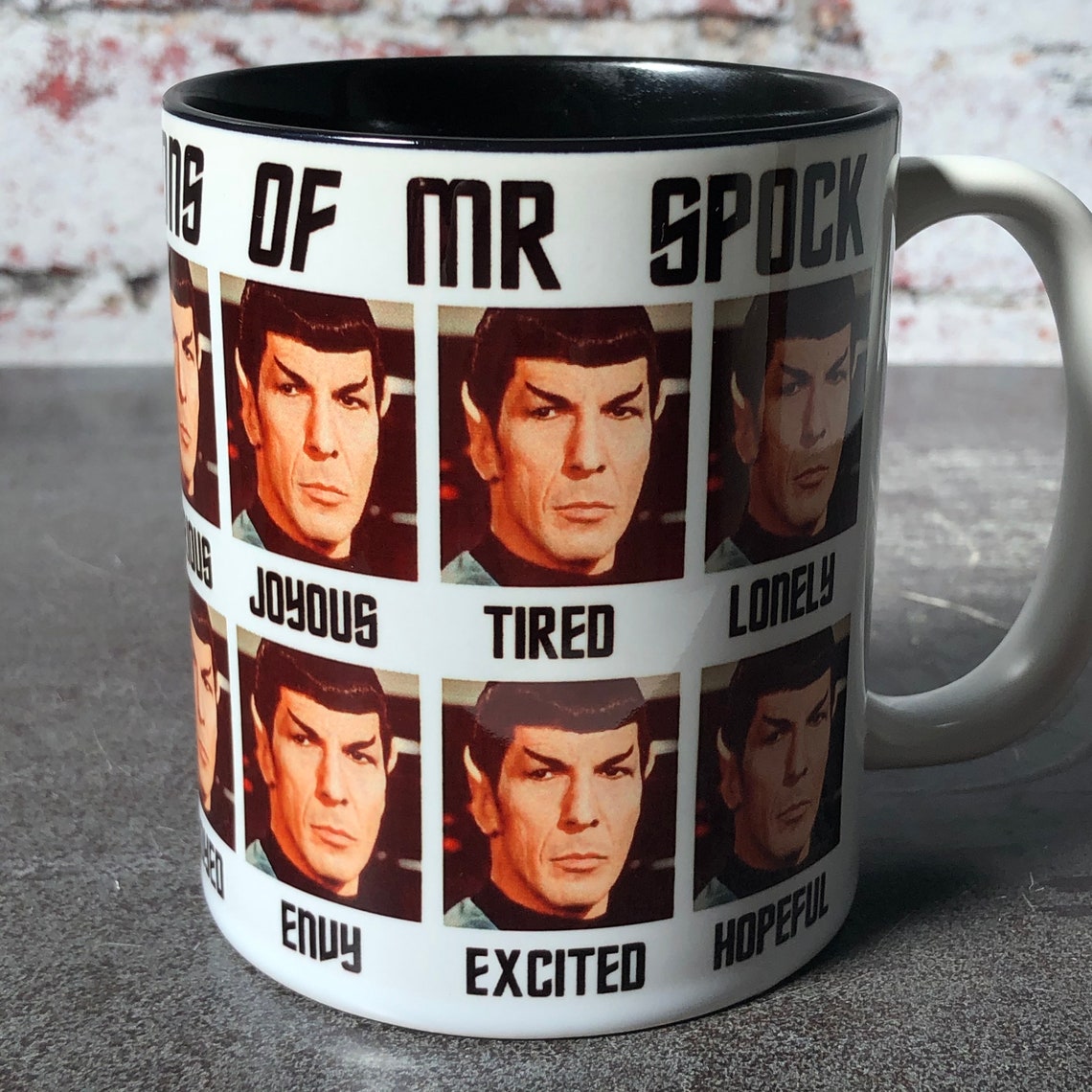 The Many Emotions of Mr Spock Star Trek Mug Funny Star Trek | Etsy