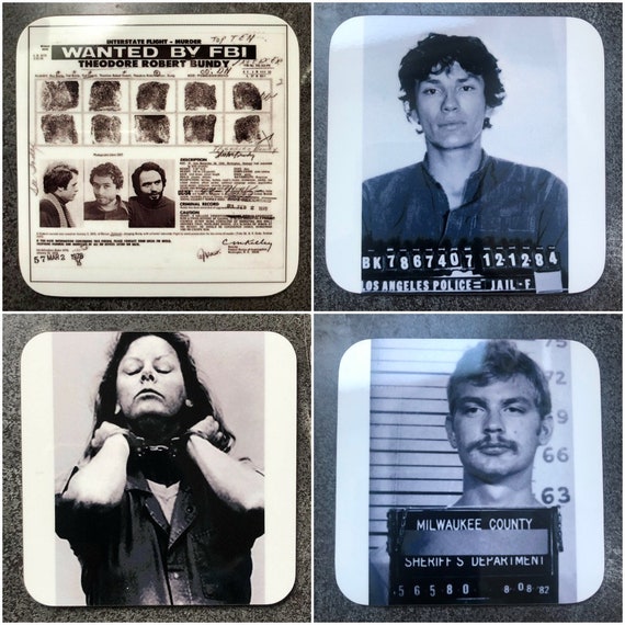 True Crime Police Mugshot Coasters Serial Killer Coasters | Etsy UK