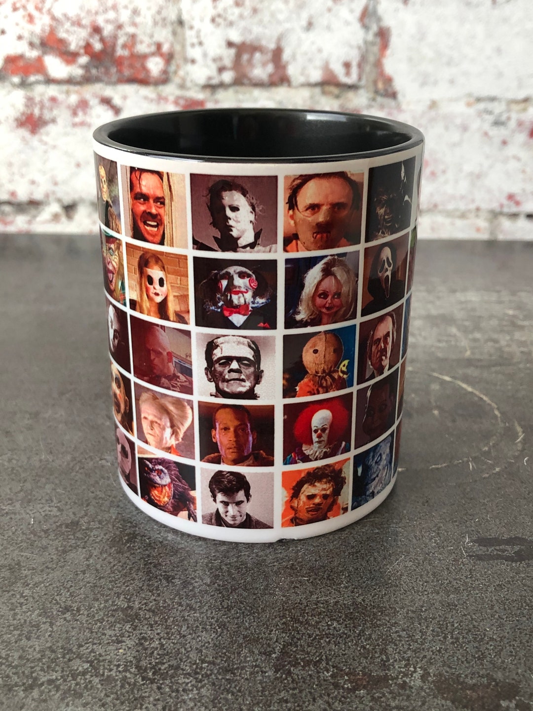 45 Horror Movie Icons Mug, Horror Film Movie Mug, Halloween Horror Mug ...