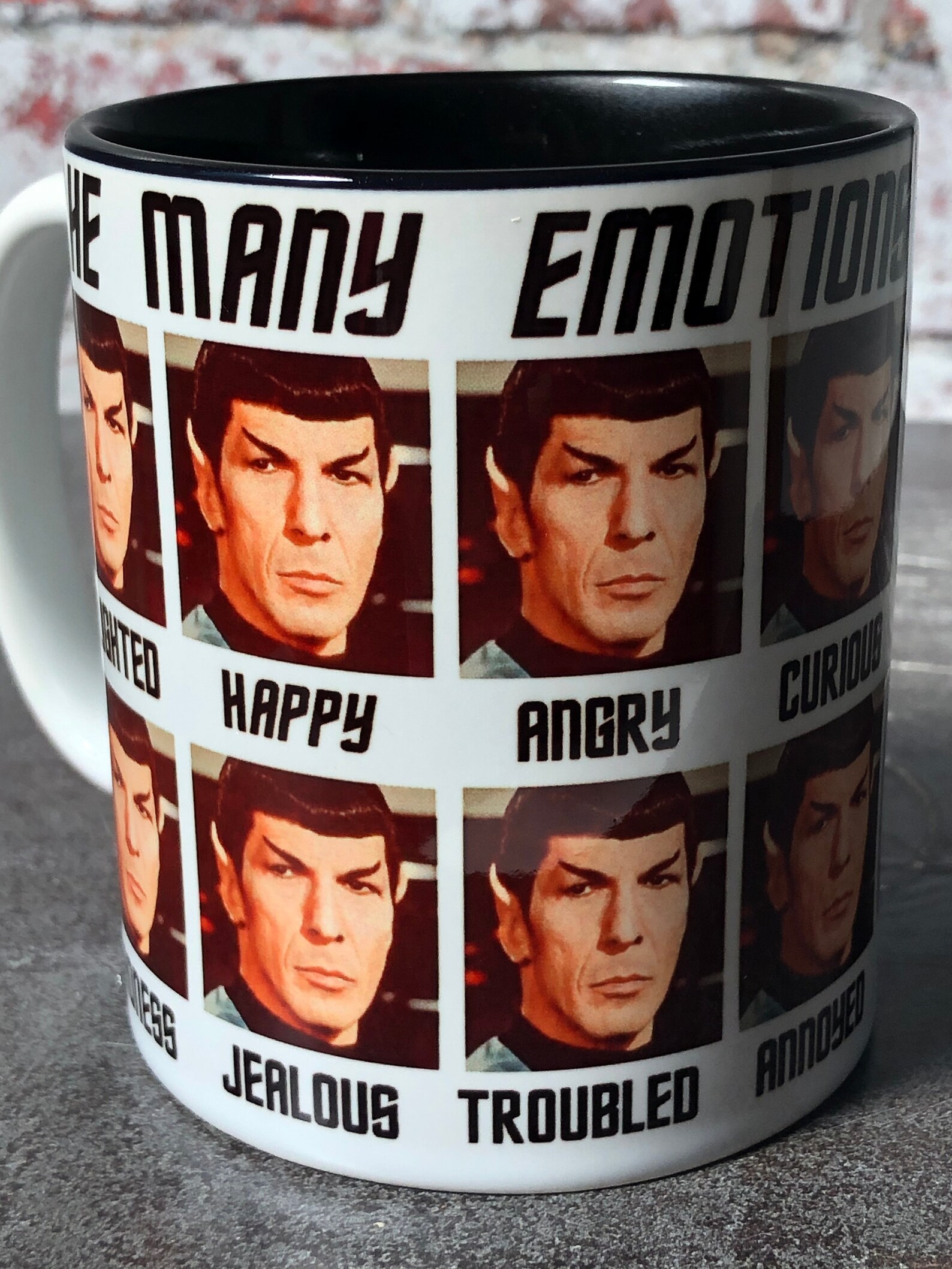 The Many Emotions of Mr Spock Star Trek Mug Funny Star Trek - Etsy UK