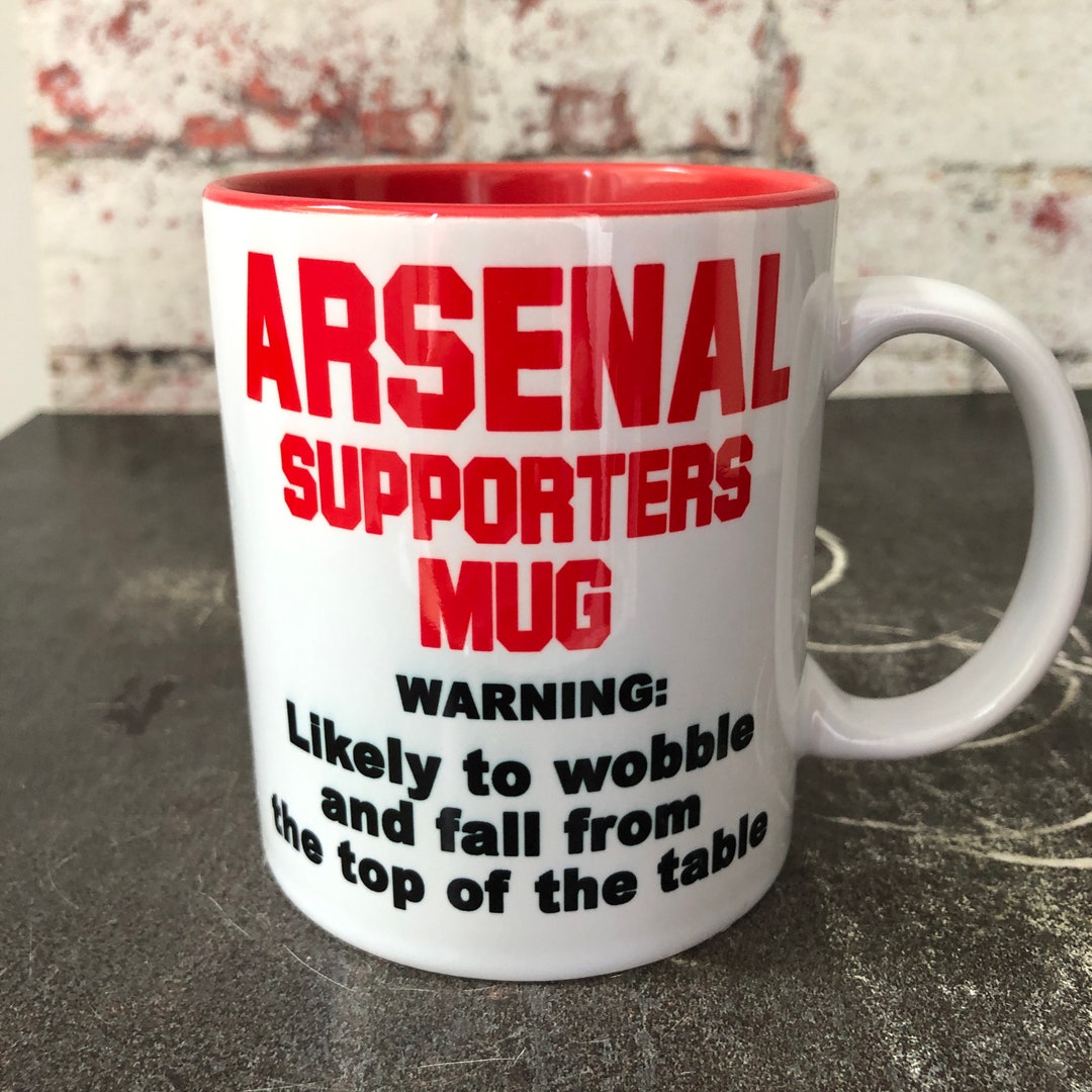 Arsenal Table Wobble Football Bottlejobs Fan Mug, Funny Rival Football ...
