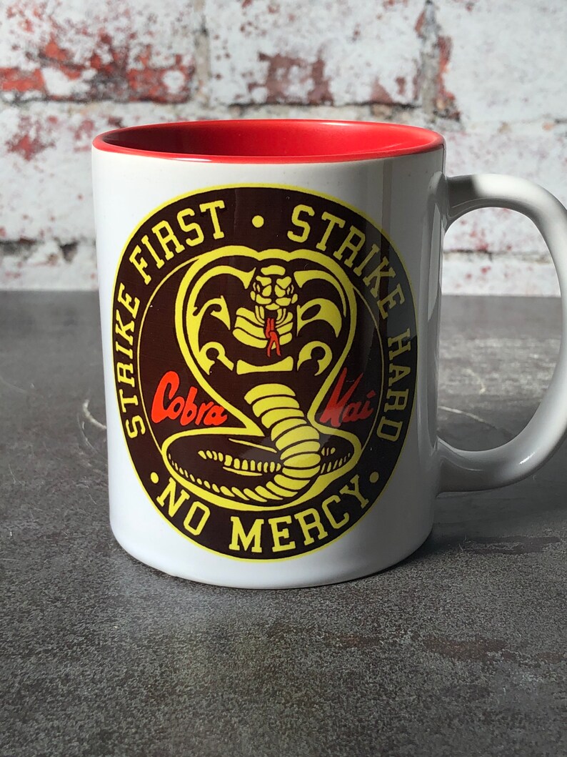 The Karate Kid Cobra Kai Mug 80s Movie Gift Wax on Wax Off - Etsy