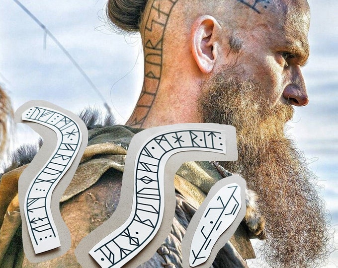 Floki Inspired Temporary Tattoos Floki Viking Head Tattoos / Viking ...