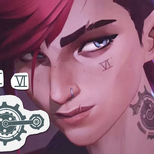 FULL SIZE Vi Cosplay Temporary Tattoo Set | Etsy Ireland