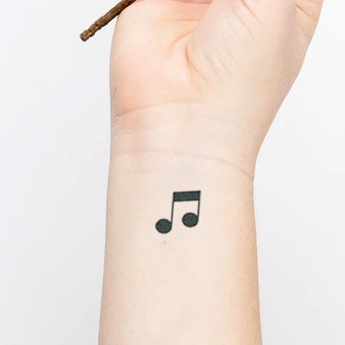Music Note Key Tattoo set of 3 Music Note Temporary Tattoo - Etsy