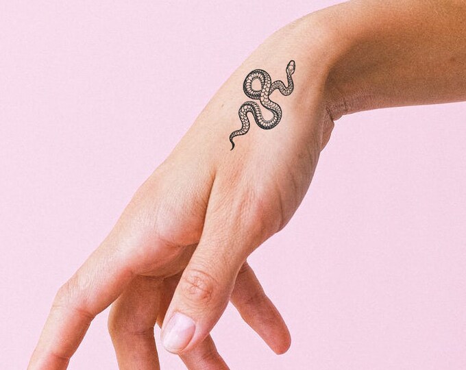 Small Snake set of 2 Snake Temporary Tattoo / Snakes - Etsy