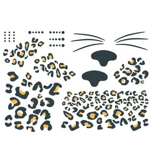Leopard Spots Face Set - Leopard Spots Temporary Tattoos / Leopard Face ...