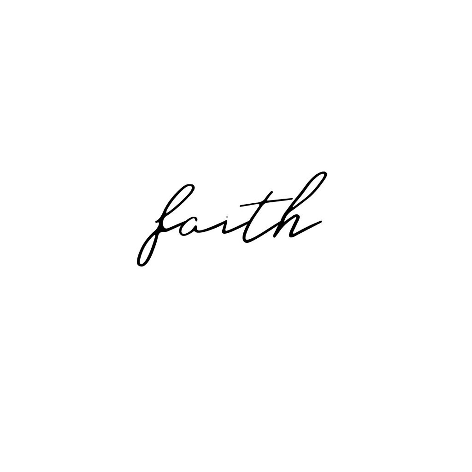 Faith (set of 2) - Temporary Tattoo / Faith Temporary Tattoo / Script ...