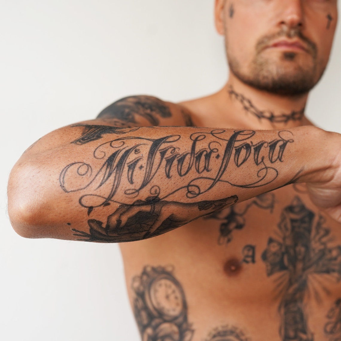 Mi Vida Loca - Temporary Tattoo / Mi Vida Loca Tattoo / Chicano Tattoo ...