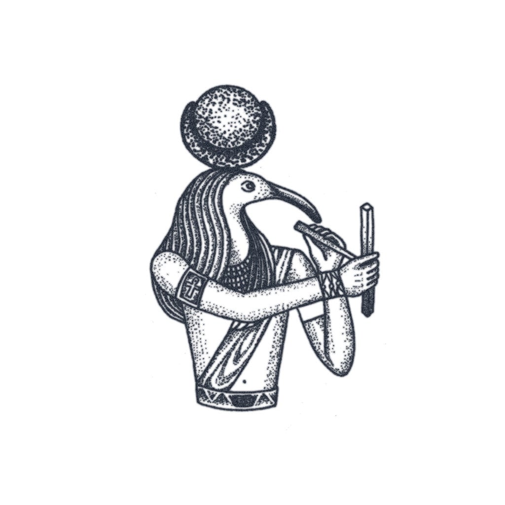 Thoth Tattoo Thoth Temporary Tattoo / Egyptian Deity Tattoo - Etsy Canada