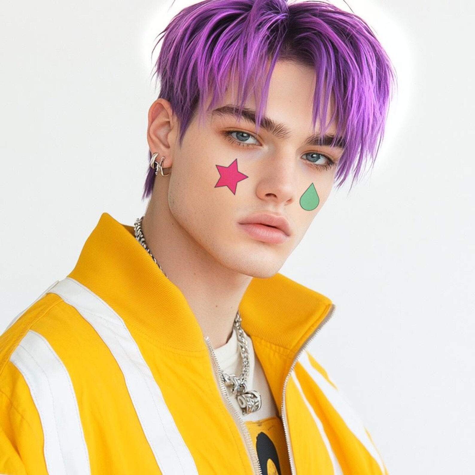 Tear & Star Temporary Tattoo (set of 2) - Anime Cosplay Tattoos ...