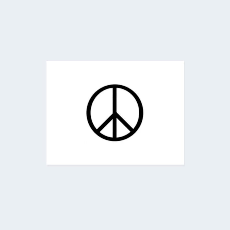 Peace Sign Tattoo set of 2 Peace Temporary Tattoo / Peace | Etsy
