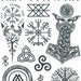 Viking Tattoo Set 2 Norse Tattoos / Viking Temporary Tattoo - Etsy
