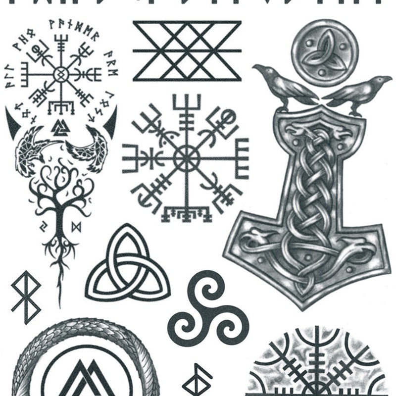 Viking Temporary Tattoo - Etsy