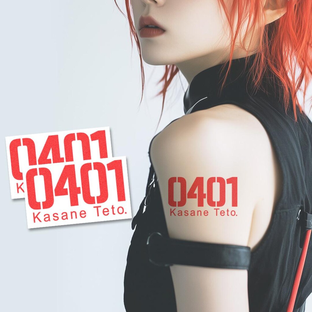 Kasane T Temporary Tattoo (set of 2) - Kasane Arm Tattoo / Singer Teto Tattoo / 0401 Kasane ...