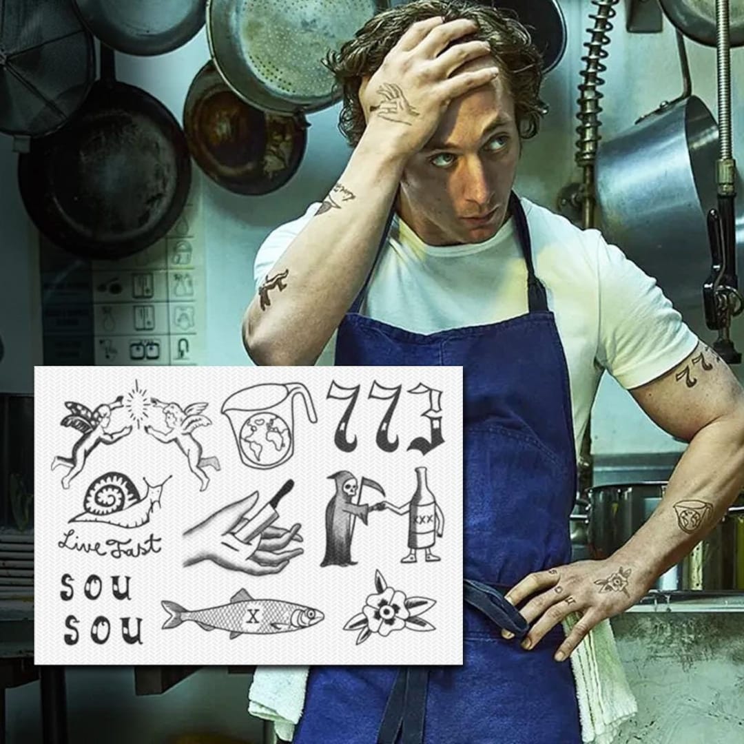 Carmy the Bear Inspired Temporary Tattoos FULL SET - Carmy the Bear ...