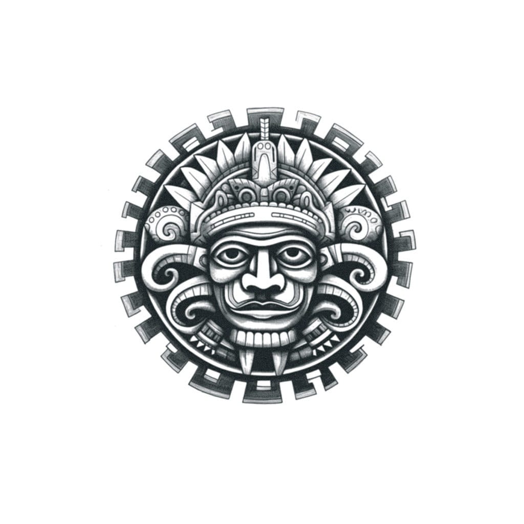 Aztec Water God Tattoo