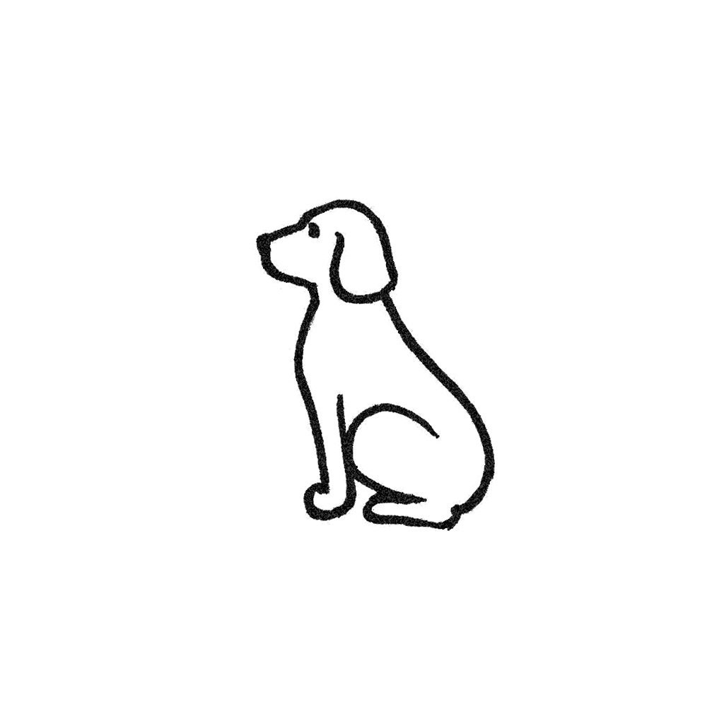 Minimalist Dog (set of 2) - Little Dog Tattoo / Small Dog Temporary ...