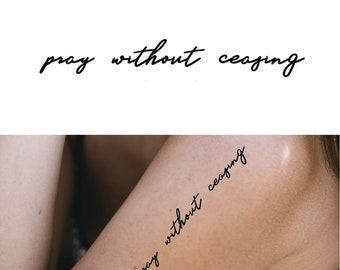 Christian Temporary Tattoo | Etsy