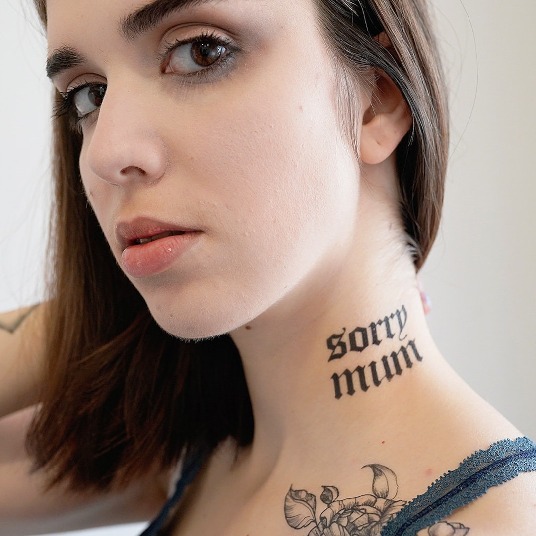 Sorry Mum - Temporary Tattoo / Sorry Mom Tattoo / Sorry Mother Tattoo ...