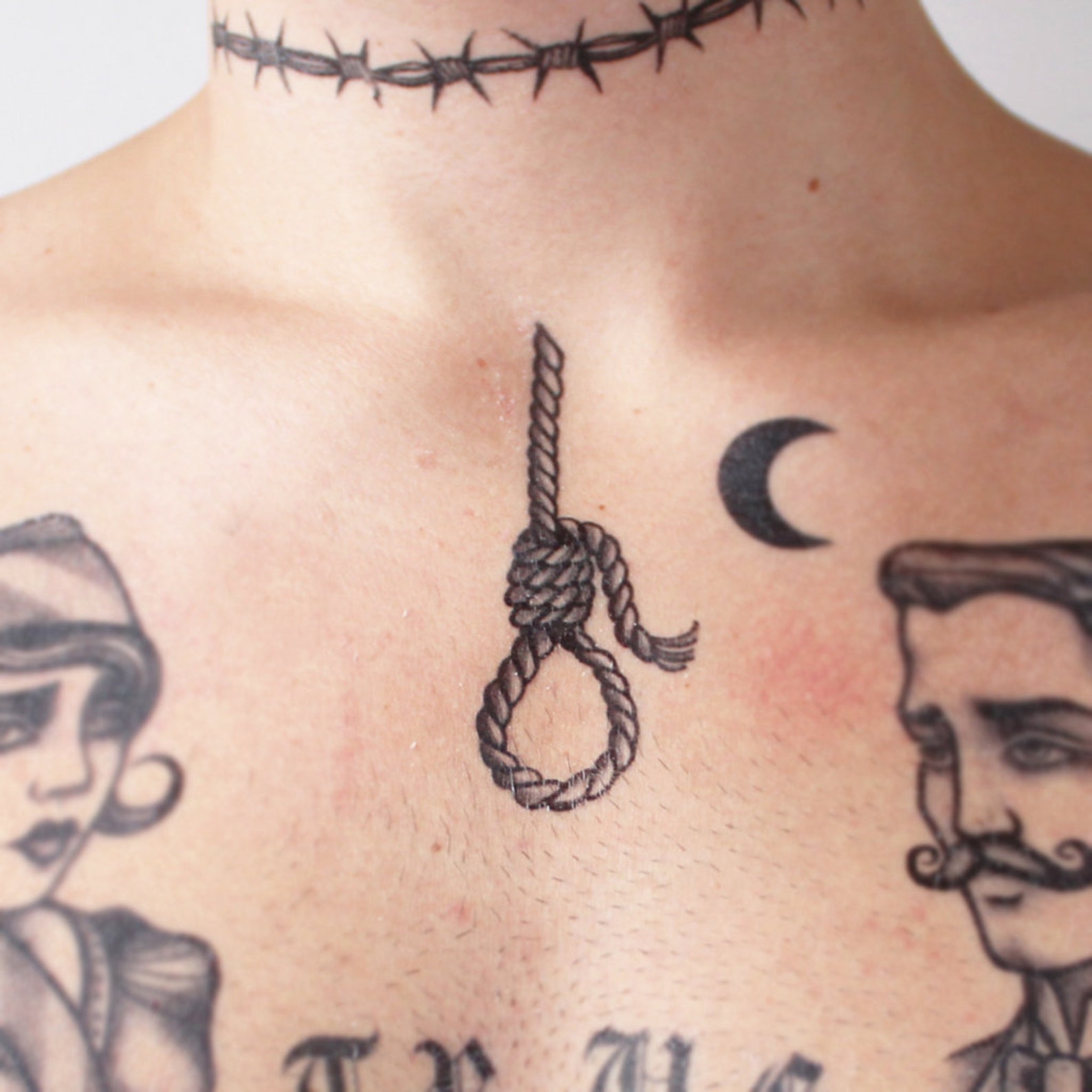 Noose Tattoo Noose Traditional Tattoo / Noose Temporary - Etsy Finland